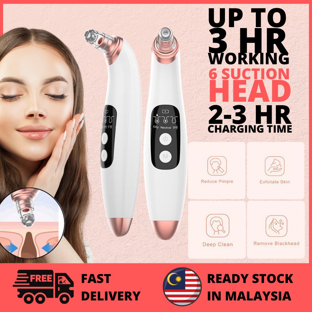 🔥Ready Stock🔥YIDOO Blackhead Whitehead Acne Pimple Remover 6 Vacuum ...