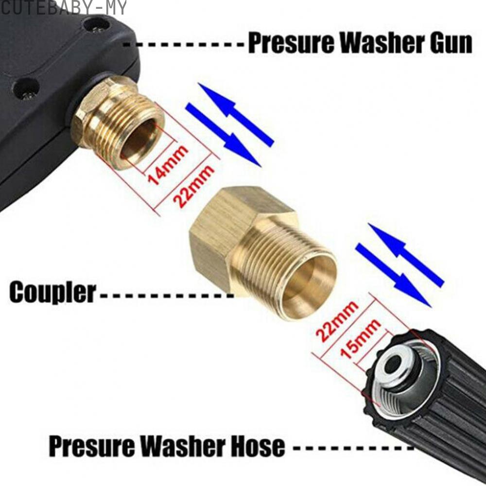 ⭐CuteBB⭐Adapter 1 Pc 4500 PSI Accessories M22 14mm Female M22 15mm Male ...