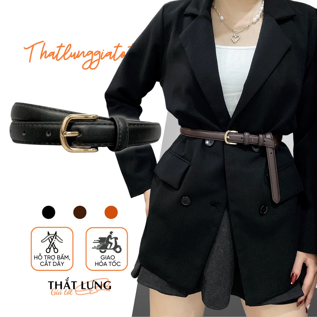 Simple gold-faced women's belt - Belt for female students going to ...