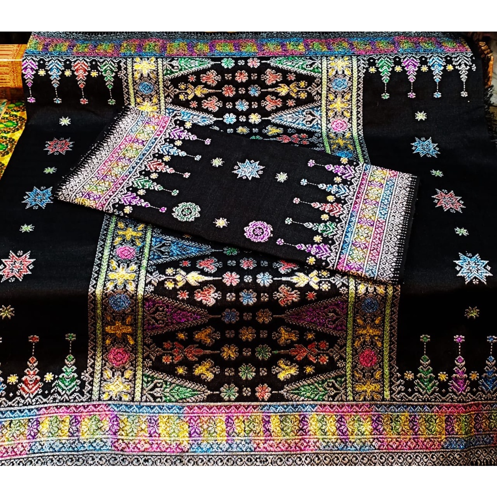 Original Handwoven Palembang Songket | Multicolor Songket | Songket ...