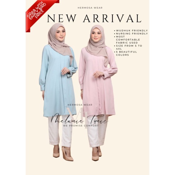 Melanie Tunic by Hermosa Wear (Baju Tunik Labuh Muslimah) CLEARANCE ...