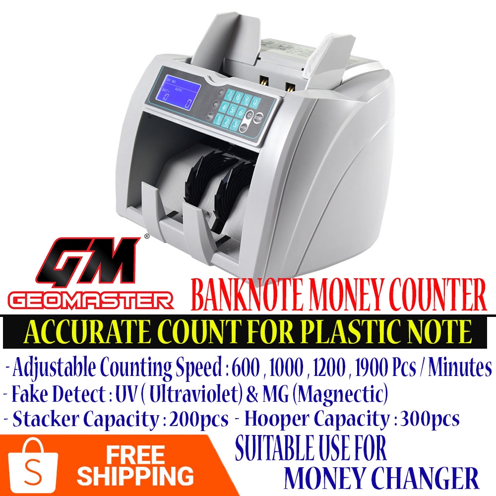 Geomaster GM9000 Multi Currency Heavy Duty Money Counter / Note Counter ...
