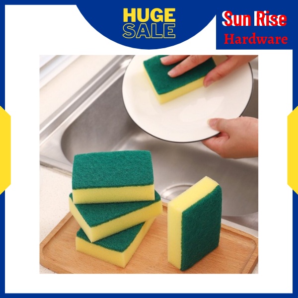 RISE Quality Scouring Sponge Pad Scrub Dish Wash Washing Cleaning Cloth ...
