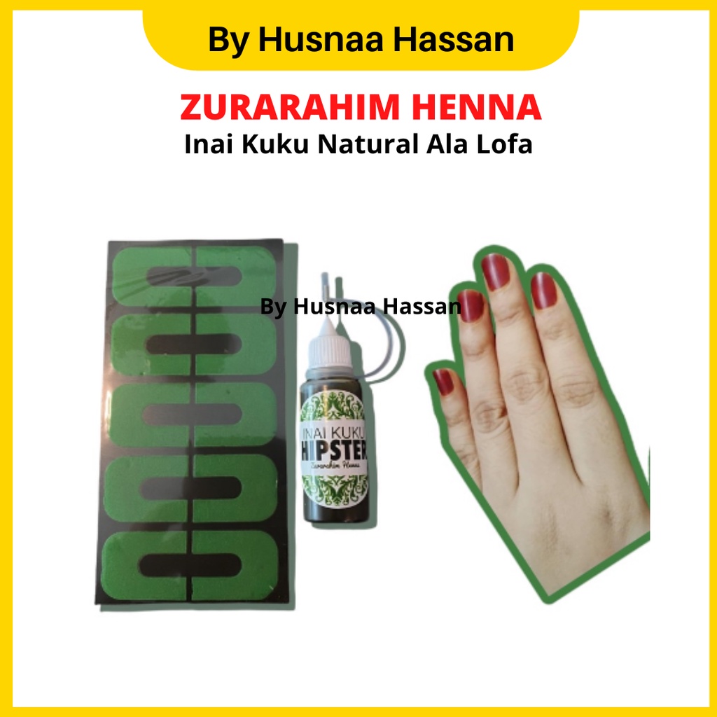 ZURARAHIM HENNA Inai Kuku Natural Ala Lofa Free Dropper Daun Asli Halal ...