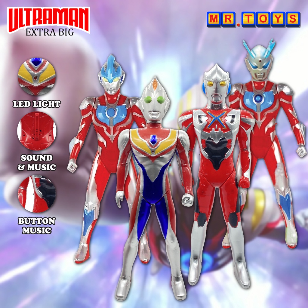 (BIG) Ultraman Toy Action Figure Play Toy with Sound And Light / Patung ...