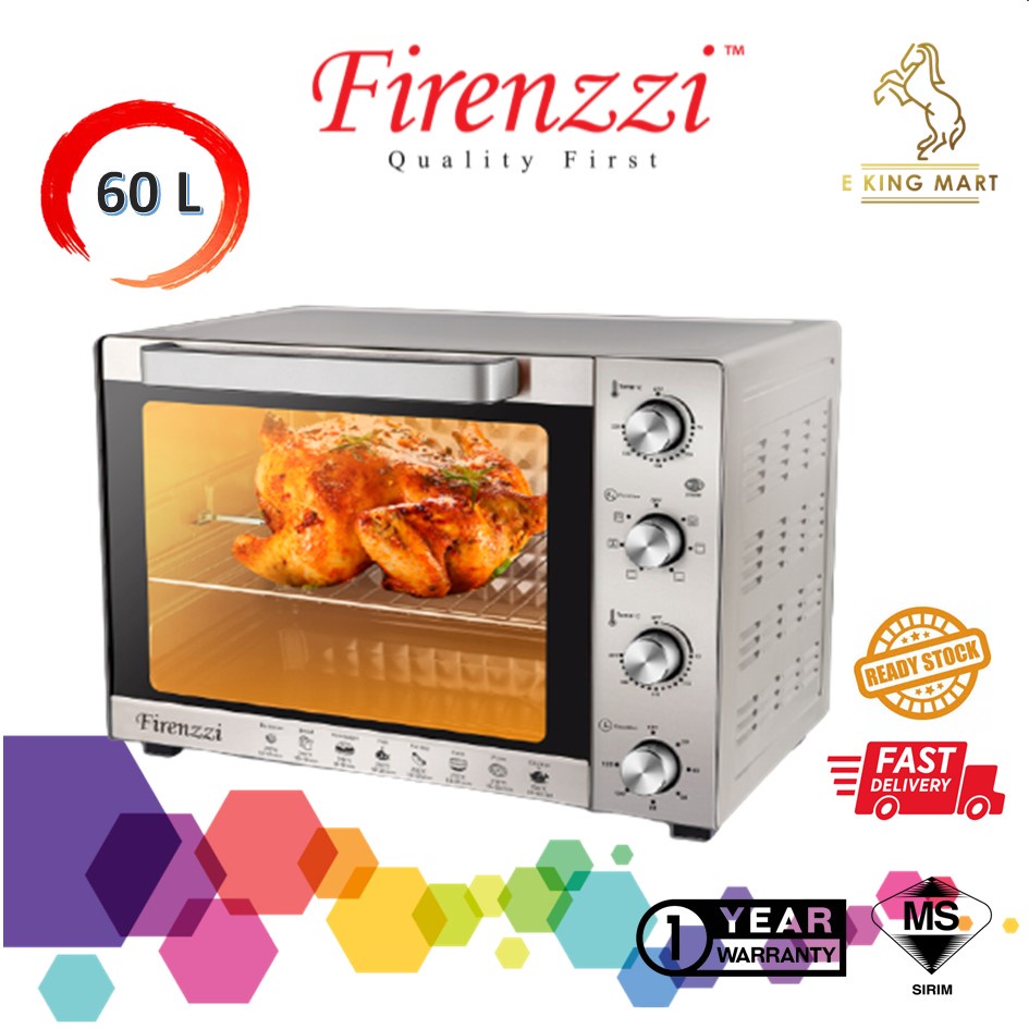 FIRENZZI ELECTRIC OVEN TO-4060 60L Full Stainless Steel Body With ...