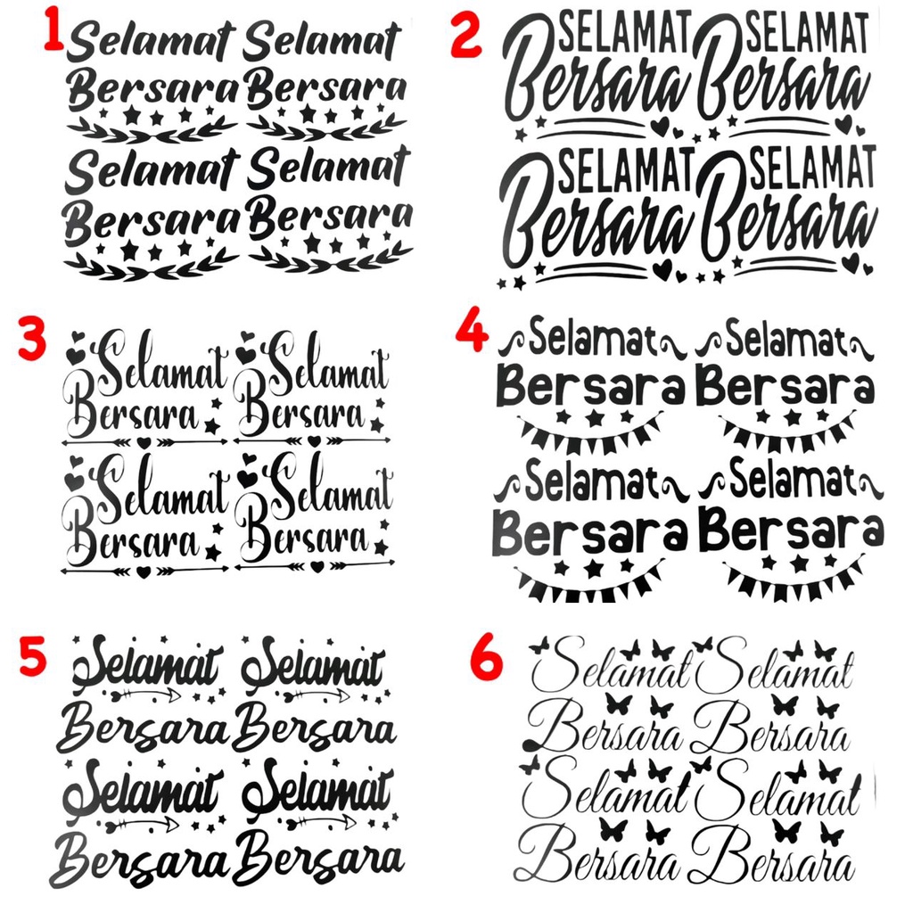 Sticker SELAMAT BERSARA for Bobo or Foil 10 Inch | Shopee Malaysia