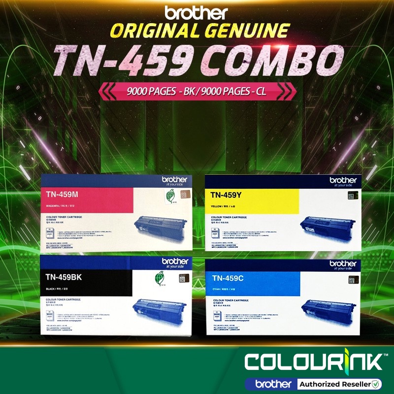 Brother Original TN-459 Toner Black Cyan Magenta Yellow MFC-L8900CDW HL ...