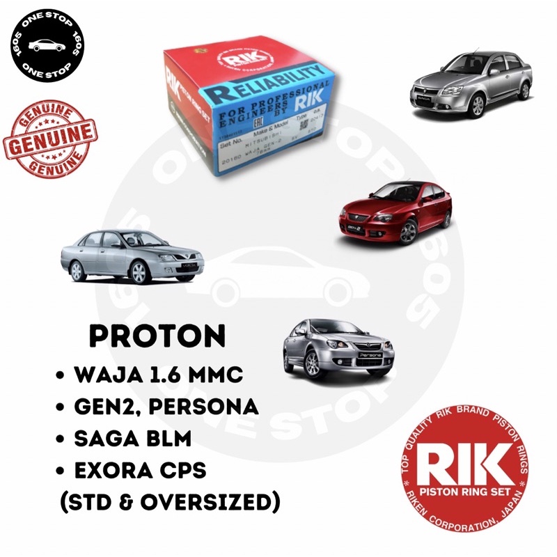 PROTON WAJA 1.6 MMC GEN2 PERSONA EXORA CPS SAGA BLM PISTON RING SET ...