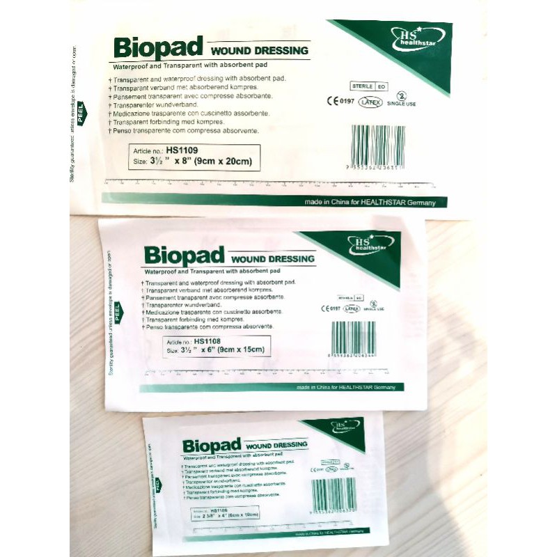 BIOPAD WOUND DRESSING ASSORTED SIZE (1 piece) | Shopee Malaysia