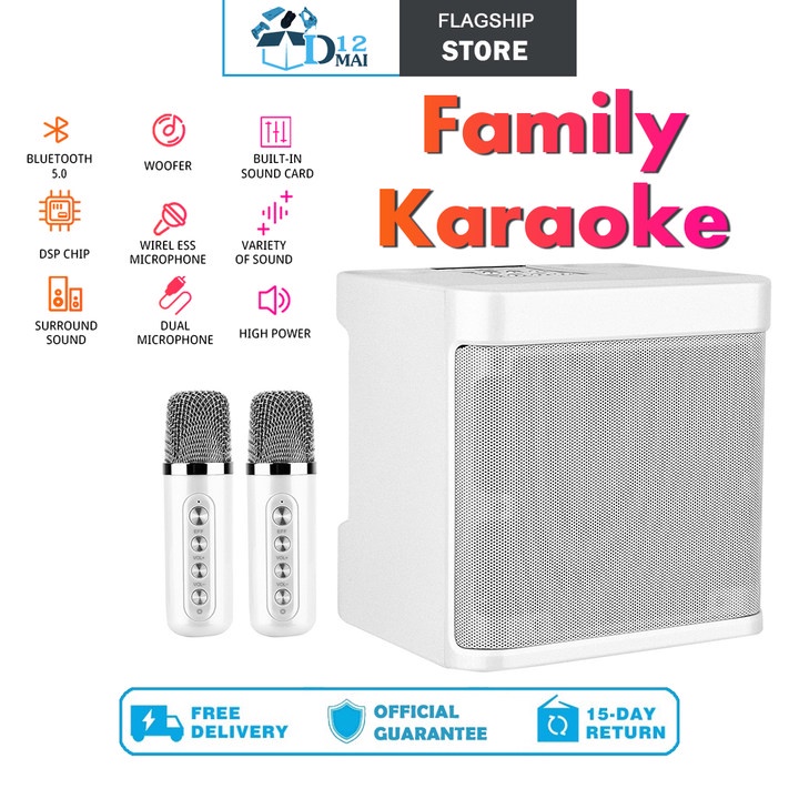 SU-YOSD YS-203 Wireless Karaoke Speaker With Two Wireless Microphone ...