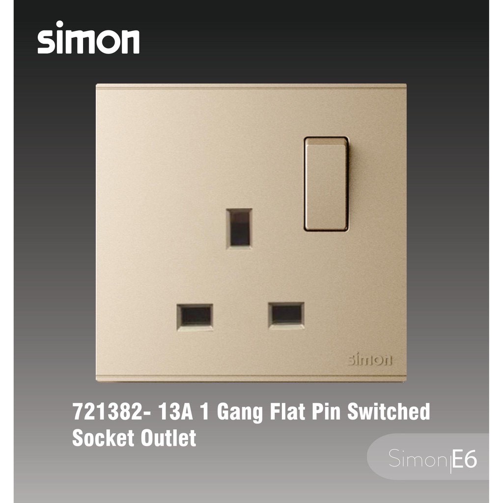 Simon E6 Series Gold Champagne Switch / Switches & Socket Outlet ...