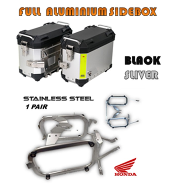 HONDA CB500X FULL ALUMINIUM SIDE BOX HIGH QUALITY WATER PROOF 30LITER ...