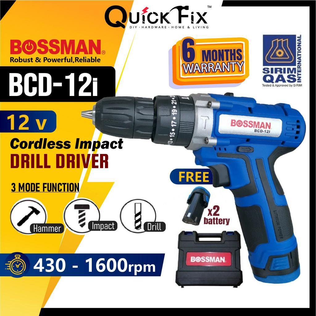 QuickFix [NEW 3 IN 1] Cordless Impact Drill Driver 12V Screw Set ...