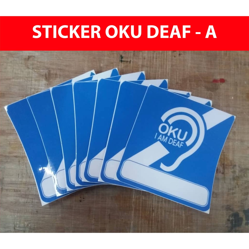 DEAF / PEKAK BISU Sticker OKU - Bumper/Body Sticker | Shopee Malaysia
