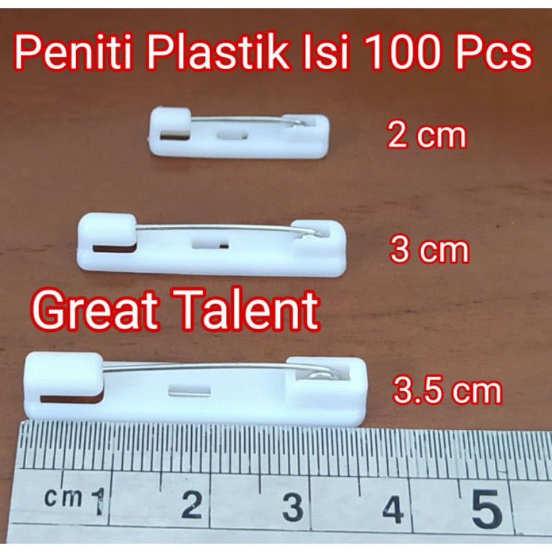 100 pcs PLASTIC PINS - Chest Nameplate Pins - Nametag Pins - Name Tag ...