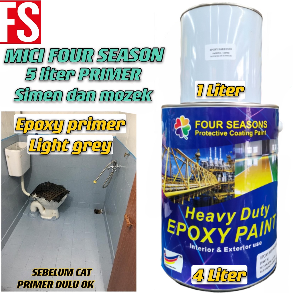 5L WP TILES COTE PRIMER EPOXY PAINT FOR PAINTING OF TILES & FLOOR ...