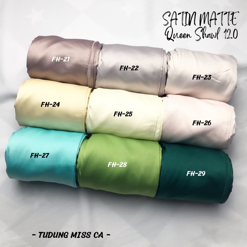 SHAWL SATIN MATTE PLAIN BABYSEAM SAIZ 1.8x0.7M (SET 2) | Shopee Malaysia