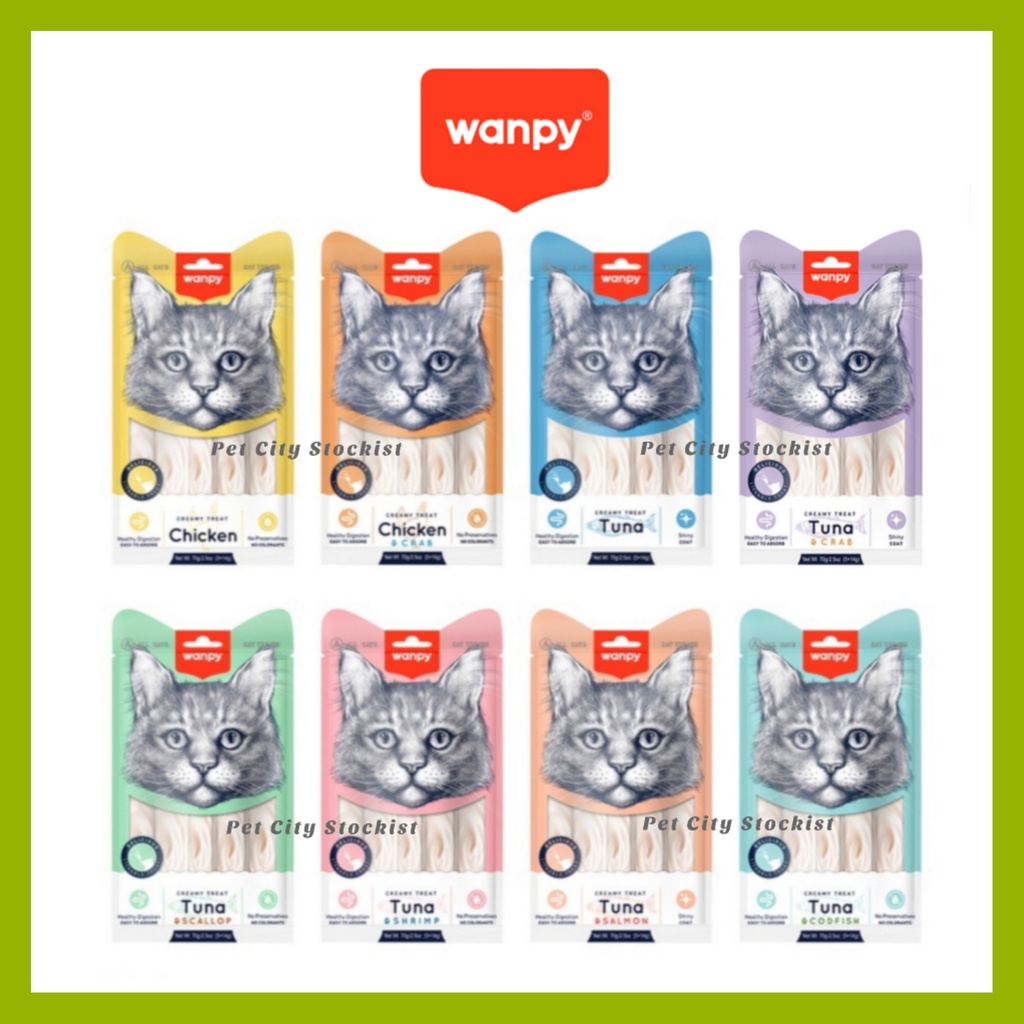 Wanpy Cat Creamy Lickable Stick Snack Treat 70g / Wanpy Functional ...