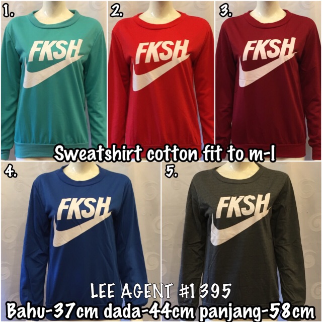 📣Offer Rm5📣FKSH Sweatshirt Cotton Unisex | Shopee Malaysia