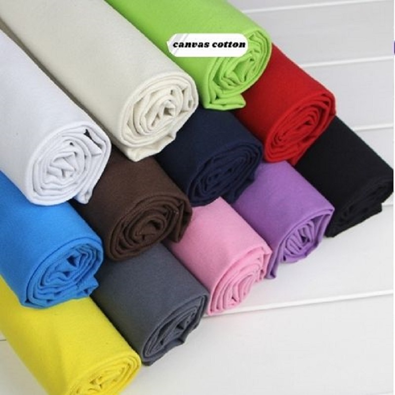 Cotton Canvas Plain Colour Canvas Fabric Kain Heavy Cotton Kain Kraft ...