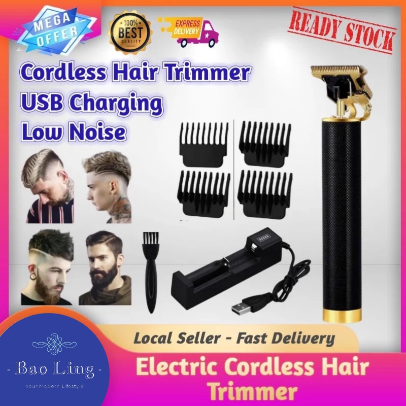 🔥HOT🔥 Electric Hair Trimmer Clipper Trimmer T-056 Barber Haircut USB Cordless Cutting Machine ...