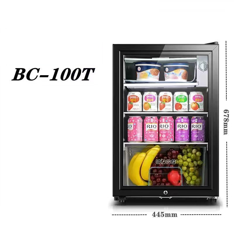 Refrigerator ice bar transparent refrigerated fresh-keeping cabinet ...