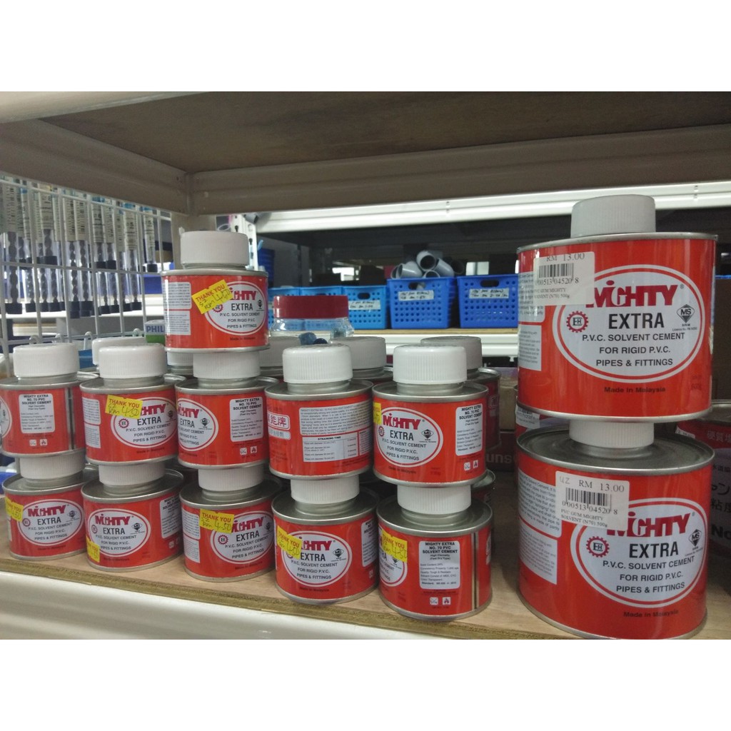Mighty Extra PVC Solvent Cement Gum/ P.V.C Glue / 胶水（100g or 500g ...