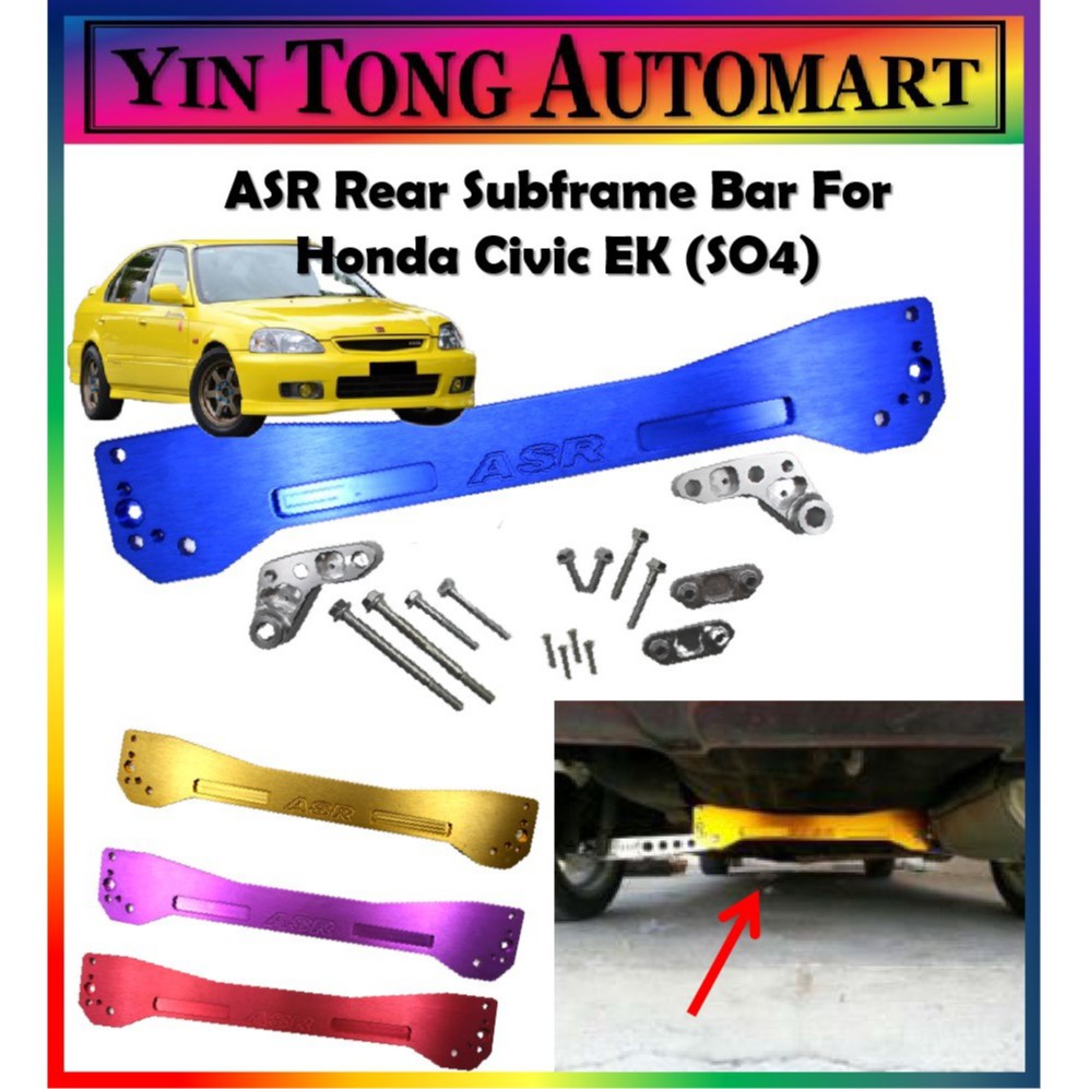 Honda Civic EK ( SO4 ) Rear ASR Subframe Bar With Screws - Gold ...