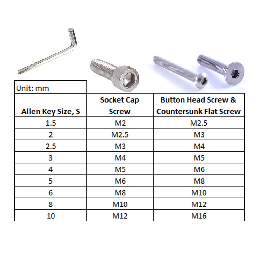 M8 Countersunk Screw Flat Head Screw 304 Stainless Steel SHINY SURFACE ...