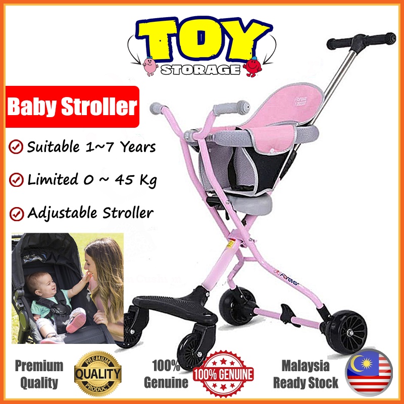 3 in 1 Baby Travel Wheel Stroller With Kid Carrier Trolley Seat Car ...