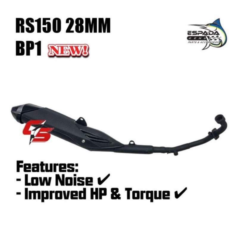Espada Standard Racing Exhaust E7 E6 BP1 BP2 BACK PRESSURE RS150 RSX VF3I LC135 V8 FI Y15ZR Y15 ...