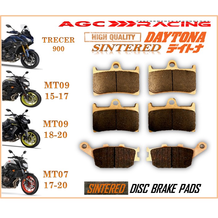 YAMAHA MT07 MT09 TRACER BRAKE PADS SINTERED LONG LIFE TOP QUALITY ...