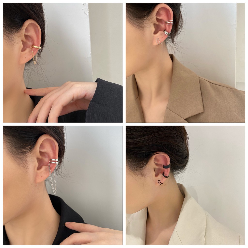 C.FASHION Ear Cuff Clip Set Korean Japanese Fashion Women Accessories ...