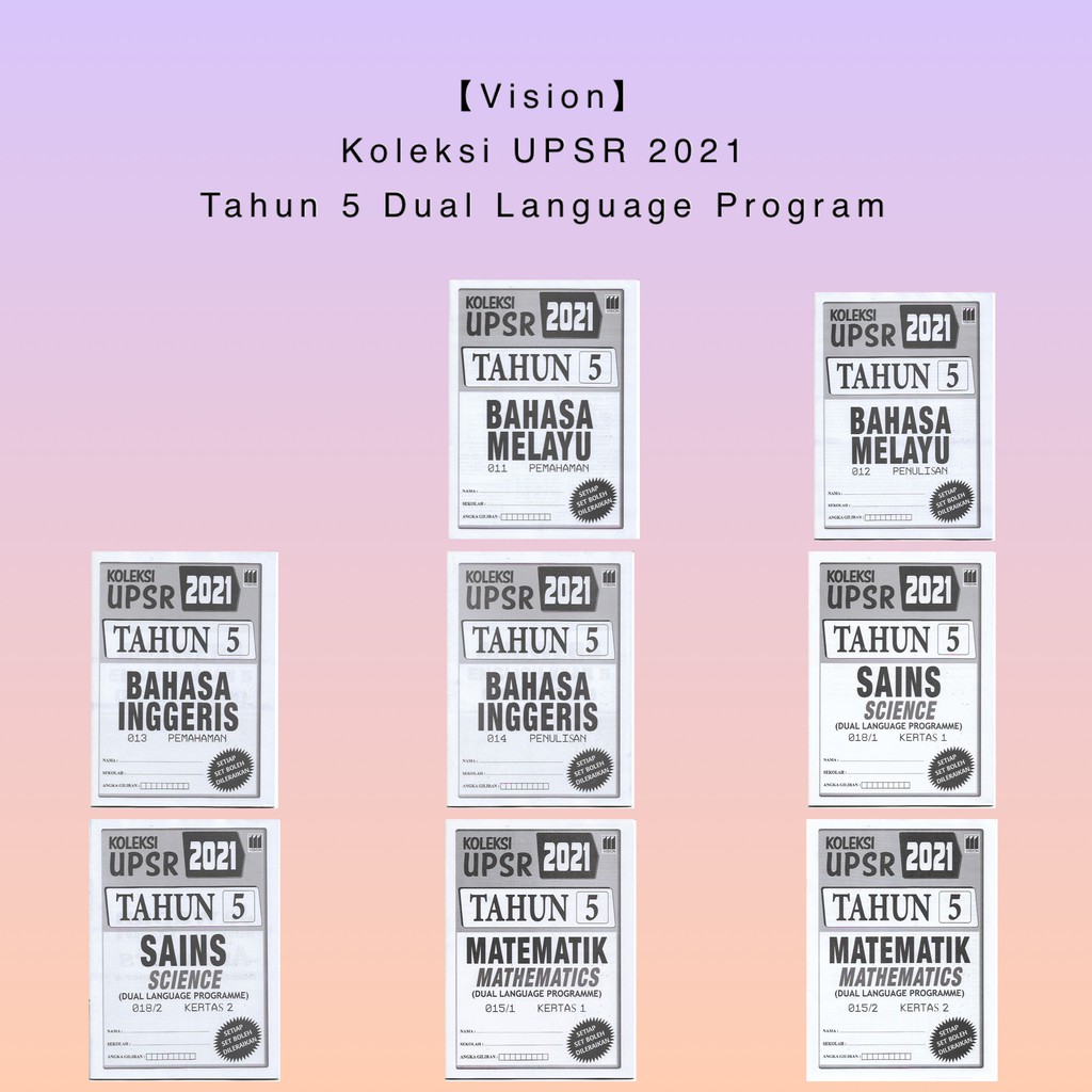 【Vision】Kertas Model: Koleksi UPSR 2021 Tahun 5 Dual Language Program | Shopee Malaysia