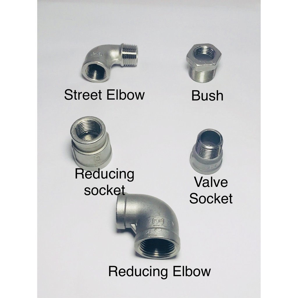 STAINLESS STEEL SUS304 STREET ELBOW,VALVE SOCKET,BUSH,REDUCING SOCKET ...