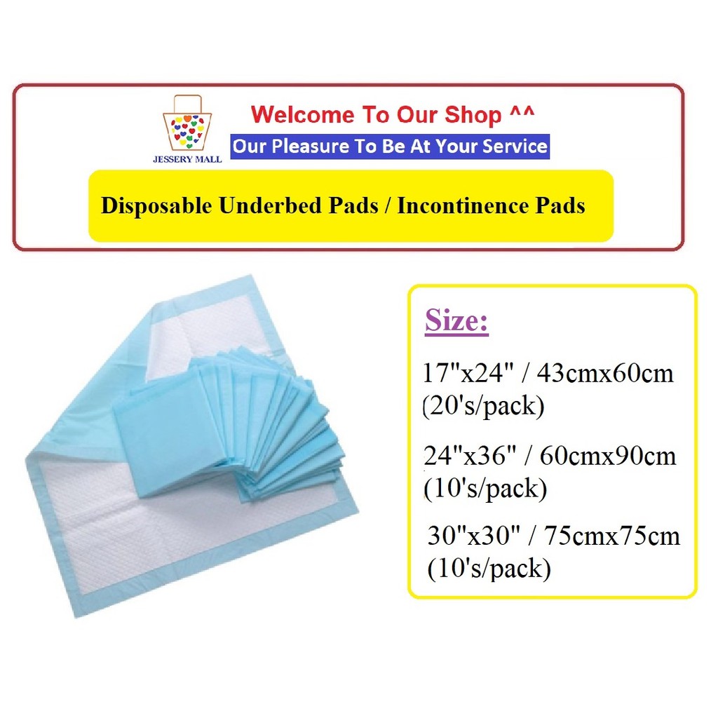 Disposable Underbed Pads / Incontinence Pads (3 sIzes) | Shopee Malaysia