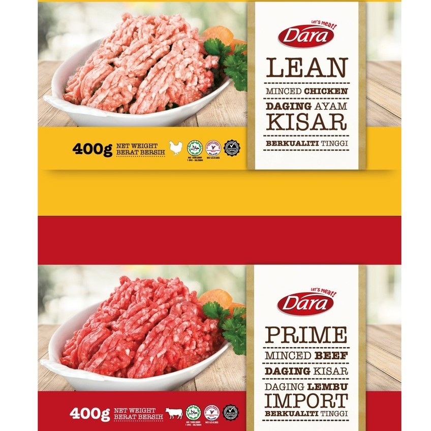 DARA 1Kg Premium Minced Meat Lean Chicken Prime Beef 400g Halal ...