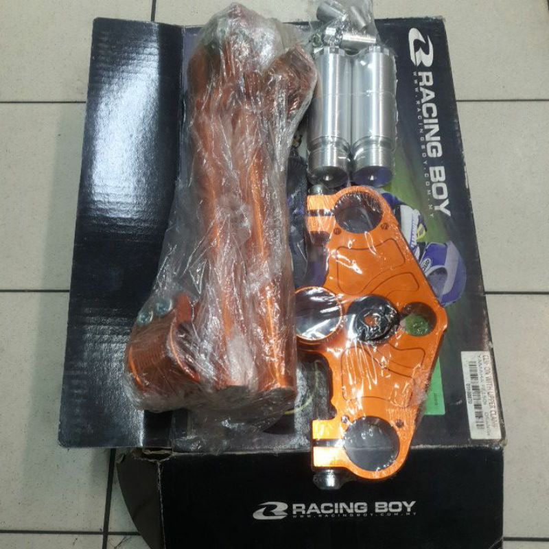 HANDLE BAR ALLOY FZ150I RCB CLIP ON WITH UPPER CLAMP (ORANGE) YAMAHA ...
