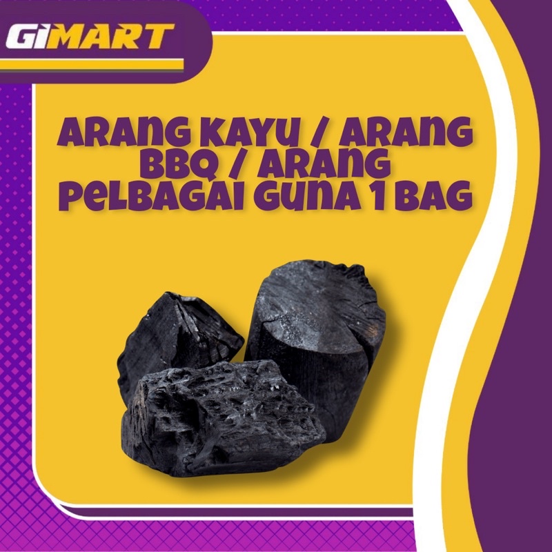 ARANG KAYU/ARANG BBQ/ARANG PELBAGAI GUNA 1BAG | Shopee Malaysia