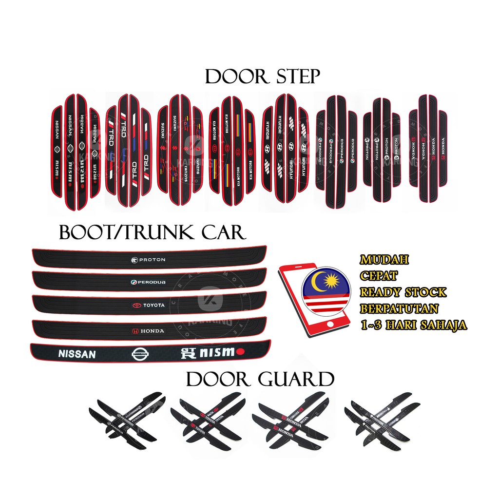 4pcs/Set side door Sill Protector Perodua Proton Honda Toyota Myvi ...