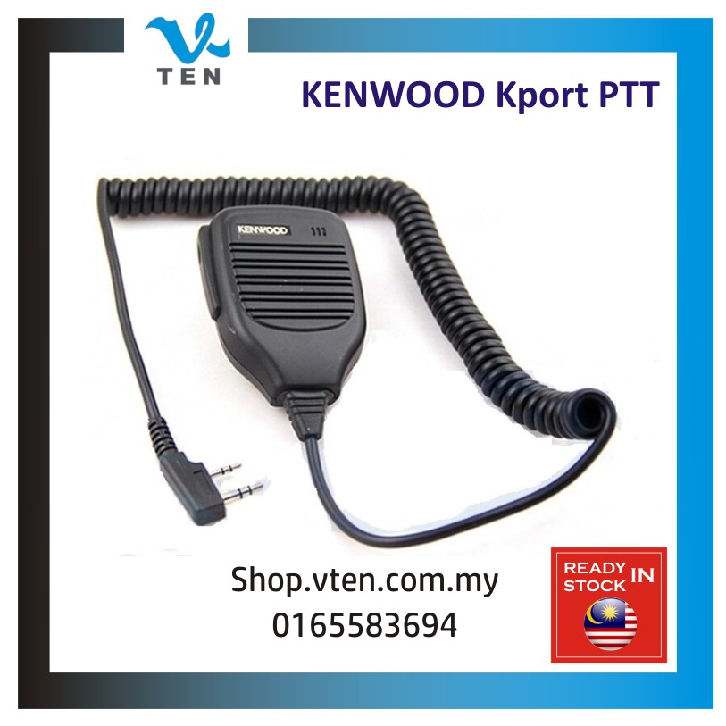KENWOOD K Port PTT Handheld Speaker Mic For BAOFENG/TYT/WOUXUN PTT ...