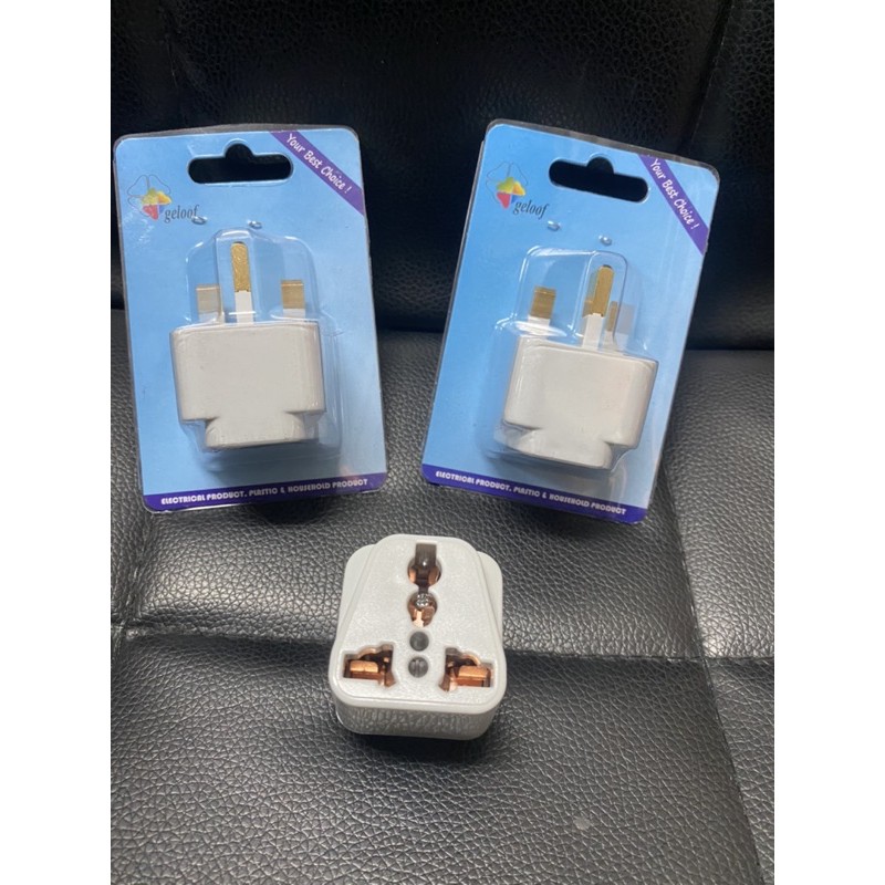 🔥READY STOCK🔥GELOOF 3PIN PLUG TRAVEL MAINS POWER ADAPTER | Shopee Malaysia