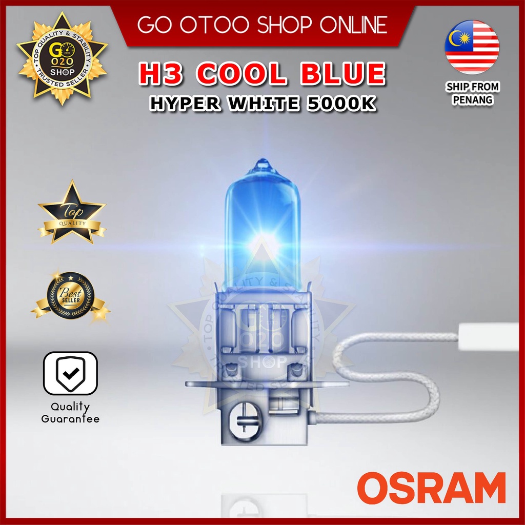 H3 COOL BLUE HYPER OSRAM HYPER WHITE 5000K | Shopee Malaysia