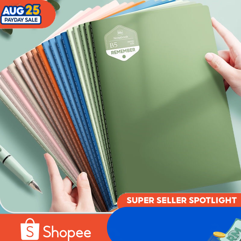 Buku nota A4 笔记本子ins风a4简约记事本中学生车线本 | Shopee Malaysia