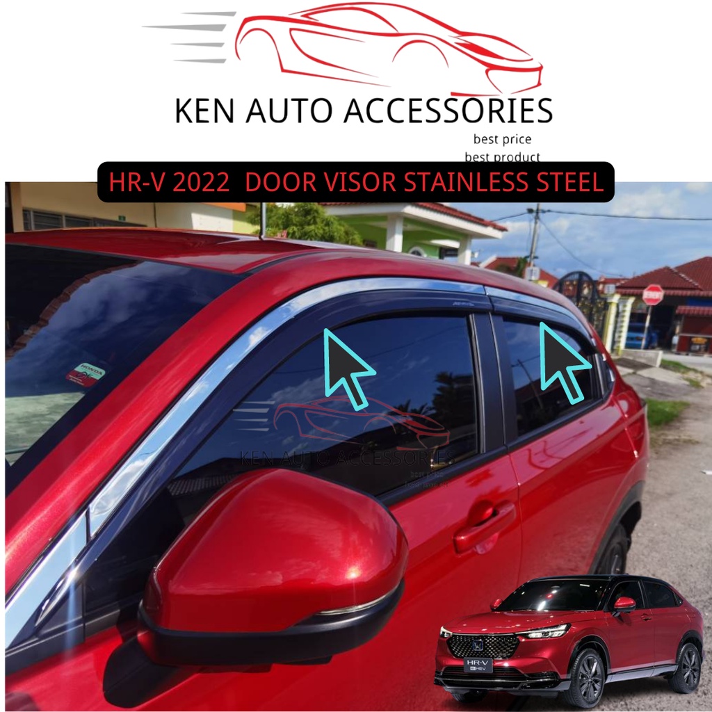 HRV 2022-2024 S,E,V, RS SPEC DOOR VISOR STAINLESS STEEL & INJECTION ...