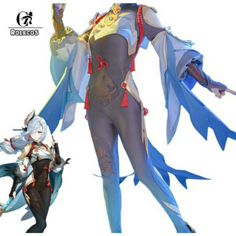 Genshin Impact Shenhe // Shen He Cosplay Costume (read desc) | Shopee ...