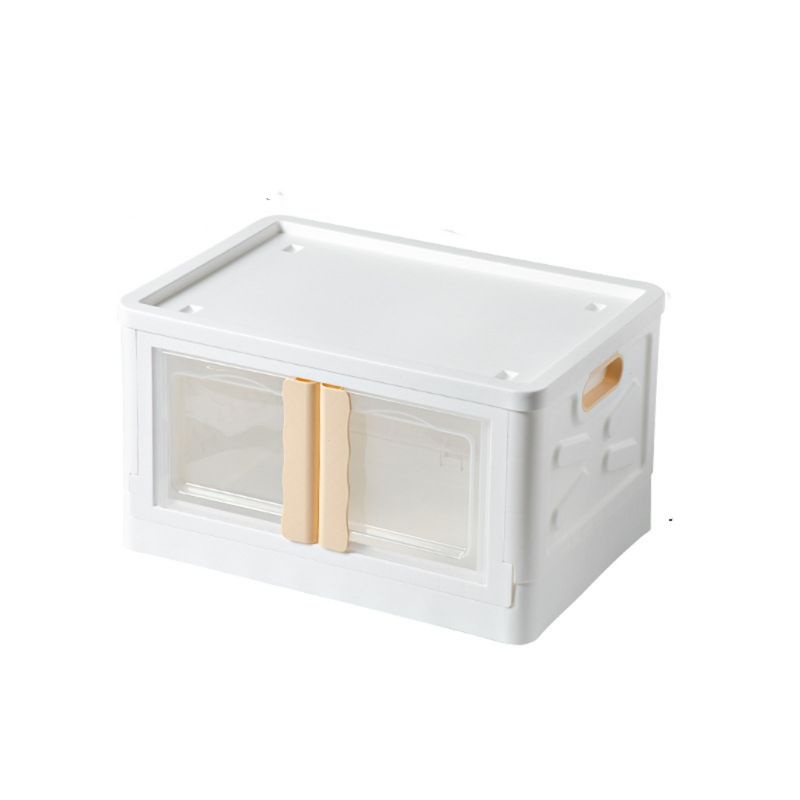 Two Open Doors Foldable Stackable Storage Cabinet Drawer Rack Storage ...