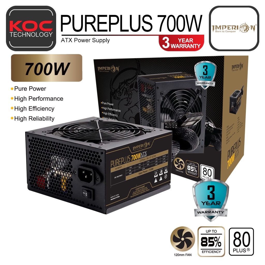 IMPERION CHASIS DESKTOP CPU POWER SUPPLY PUREPLUS 700W | Shopee Malaysia