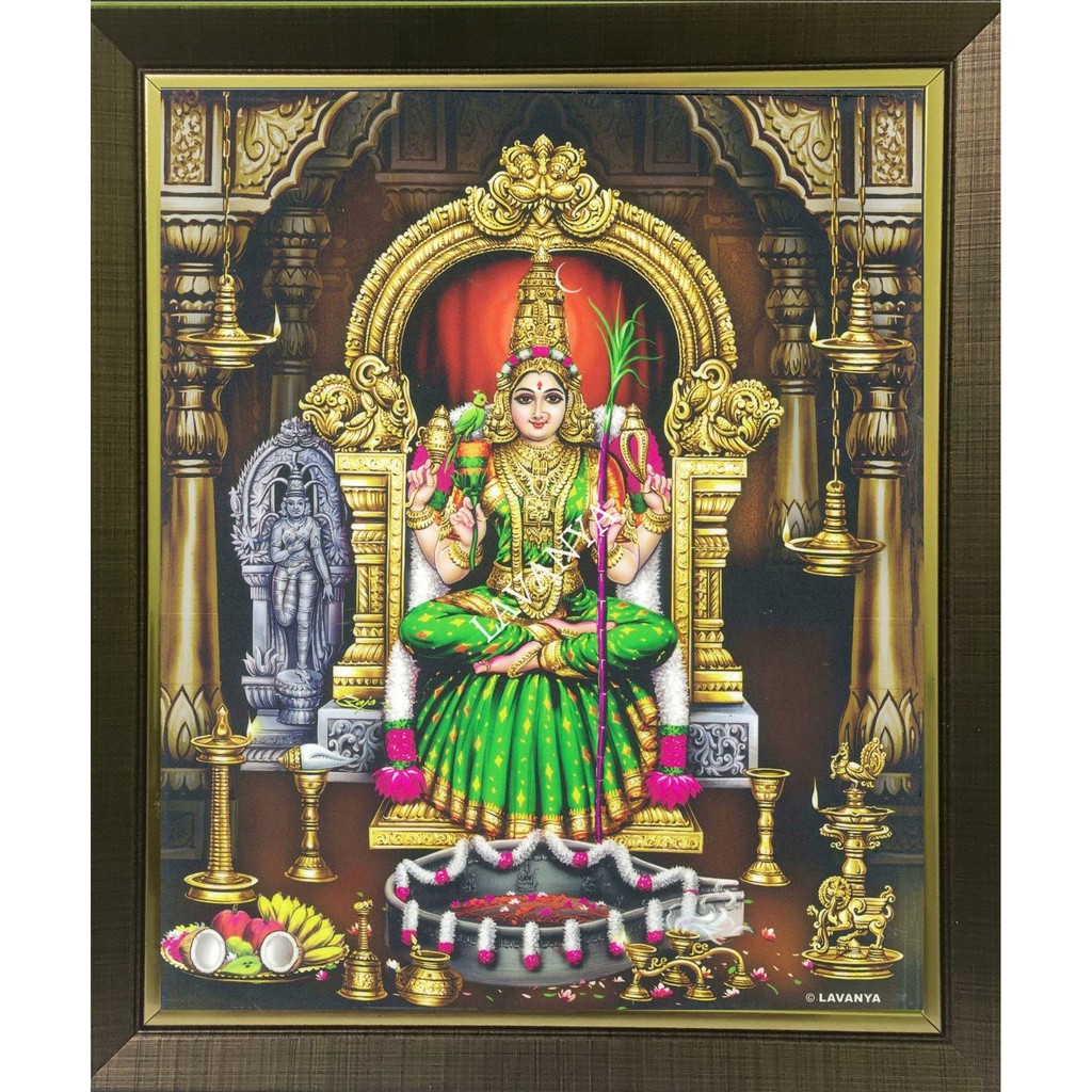 Kamachi Amman Digital Photo with Lamination and Frame (L256A) | Shopee ...